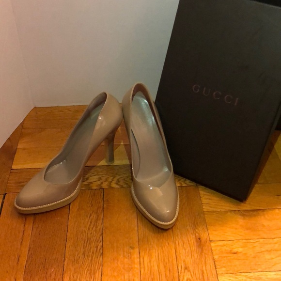 Gucci | Shoes | Gucci Heel In Grey Stone | Poshmark